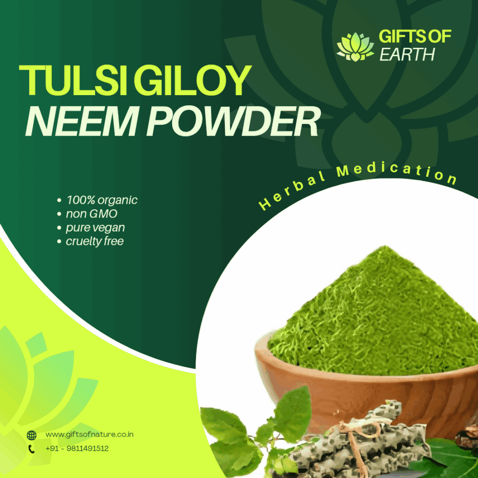 Neem Tulsi Giloy Powder - Gifts Of Earth